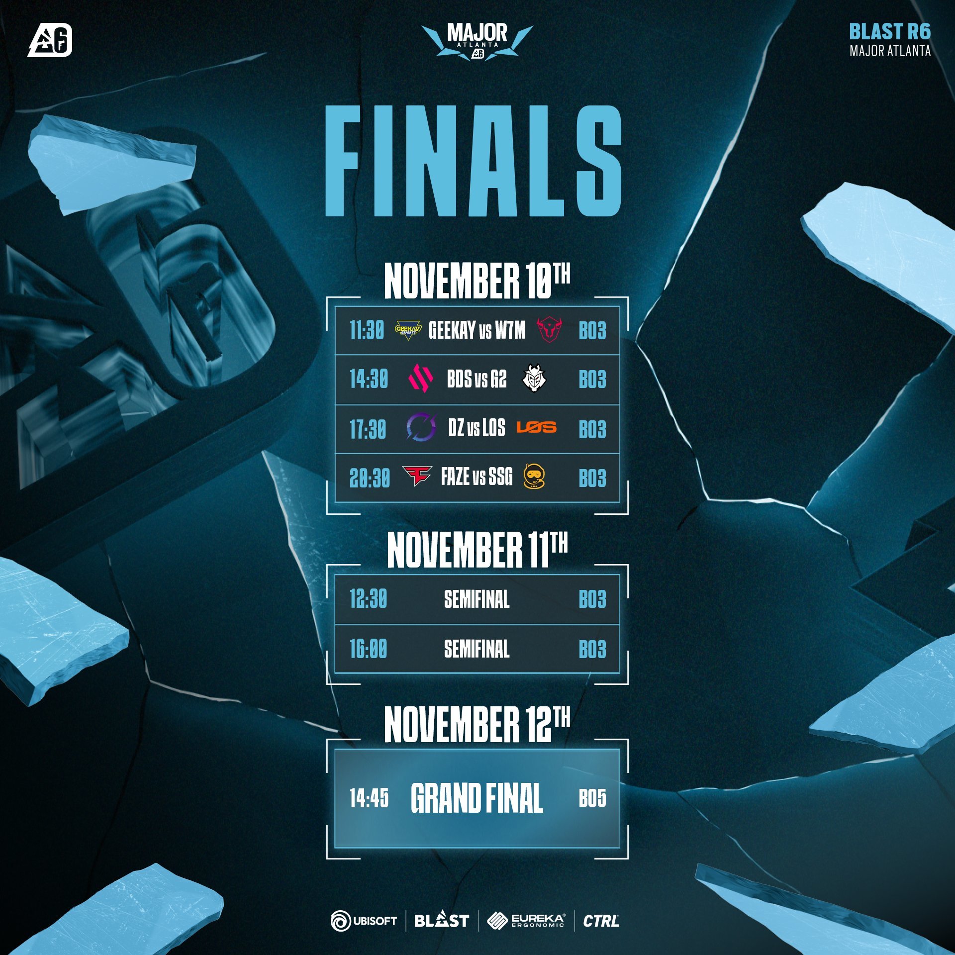 Hoy comienzan las finales de la Rainbow Six: Siege Atlanta Major