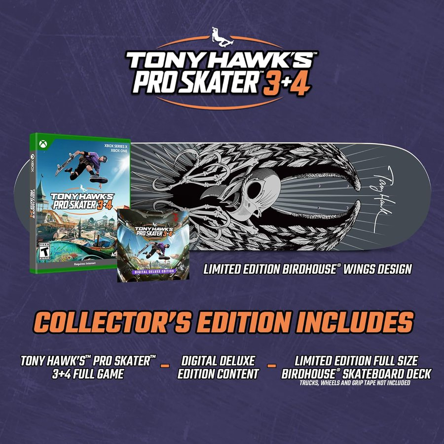 Tony Hawk's Pro Skater 3 + 4: Edición Coleccionista incluye una tabla ...