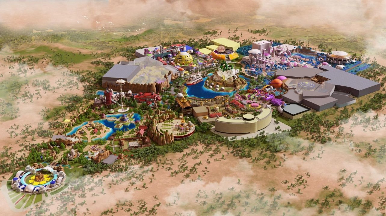 Nuevo vistazo al parque temático de Dragon Ball con el mapa completo