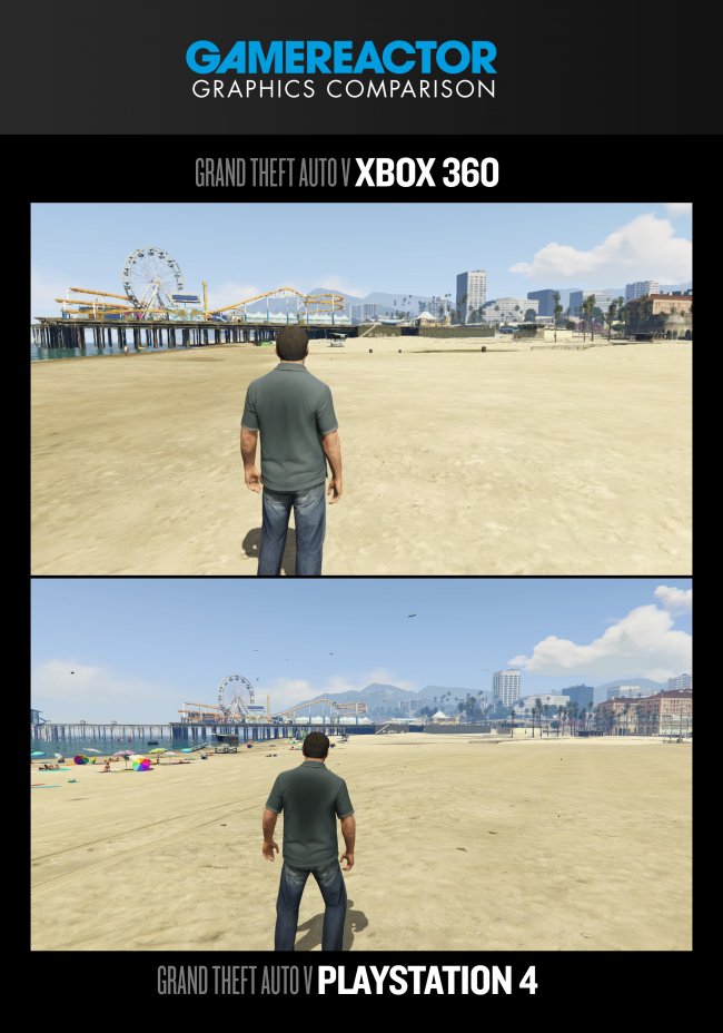 Comparativa gráficos GTA V: PS4 vs Xbox 360