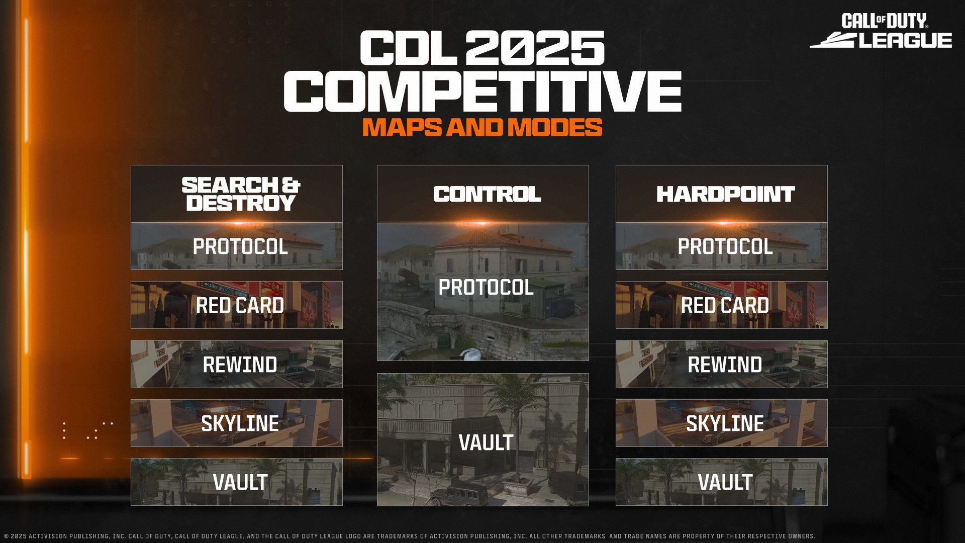 Estos son los mapas y modos de la temporada 2025 de la Liga Call of Duty