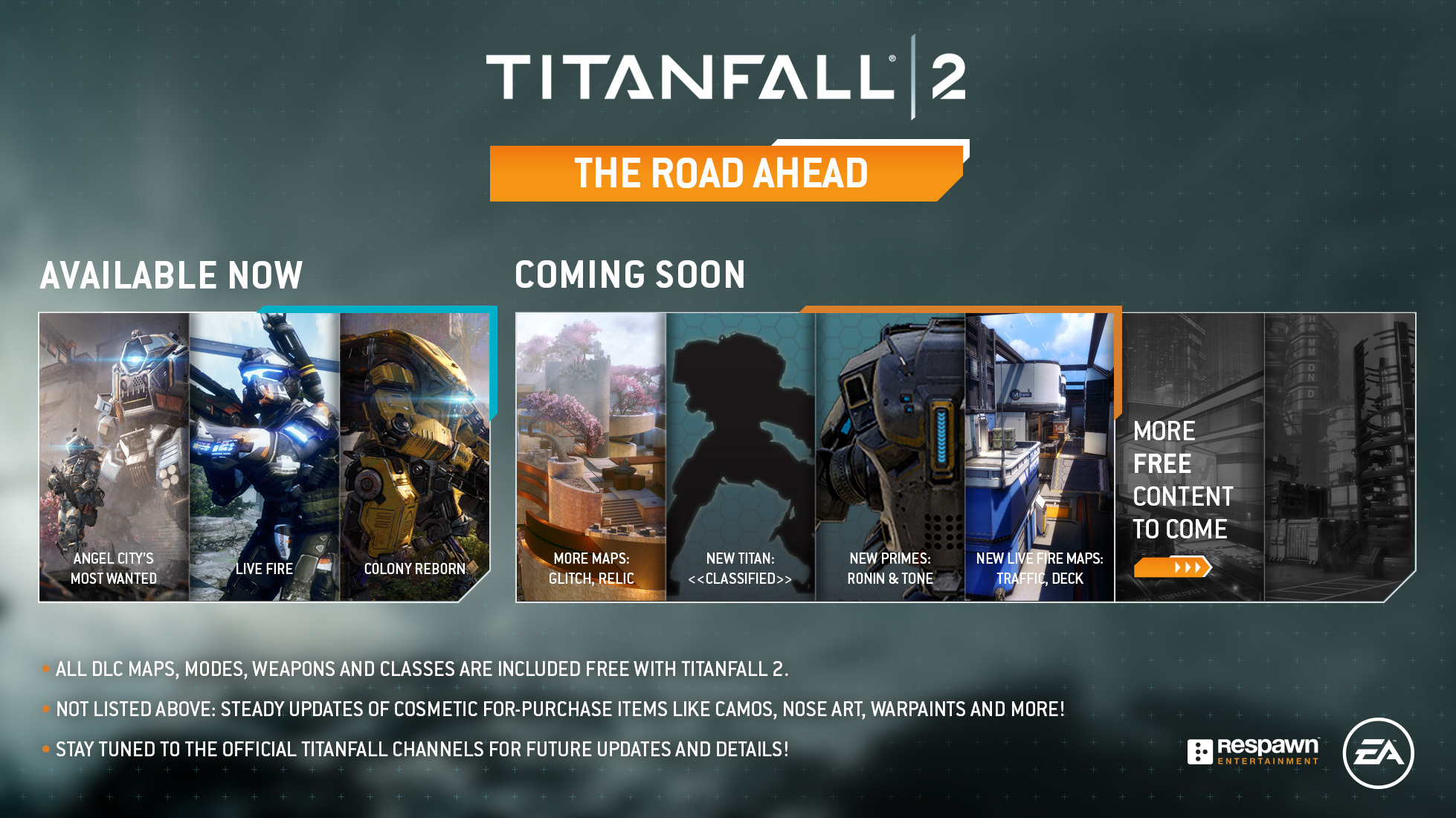 Cuatro mapas, un titán gratis y dos de pago para Titanfall 2