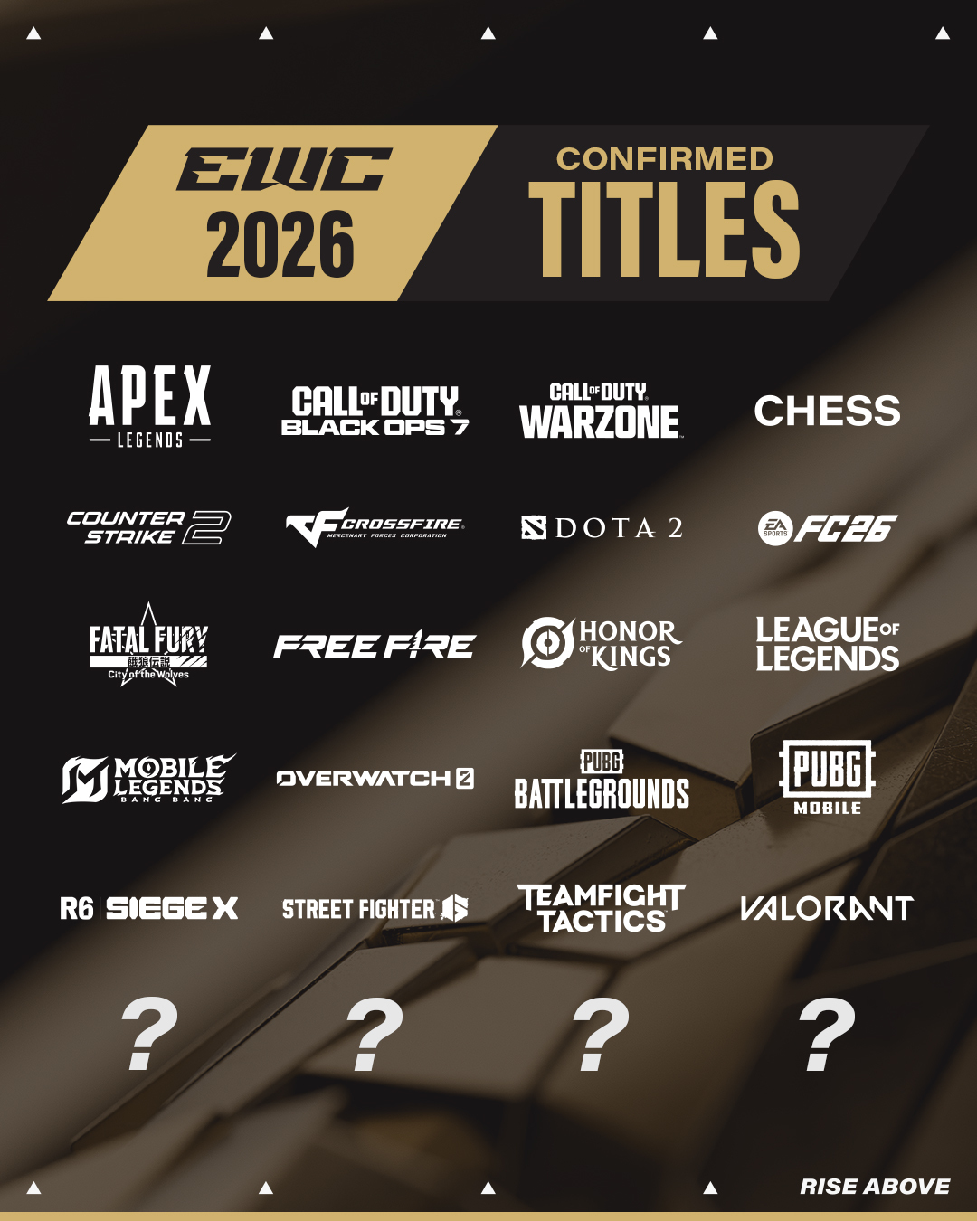 La Copa Mundial de Esports confirma 20 de los 24 juegos que ...