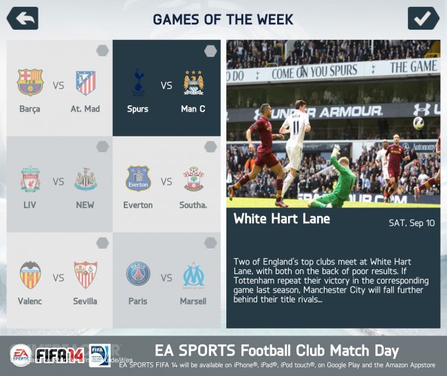 Así se verá FIFA 14 en tu móvil