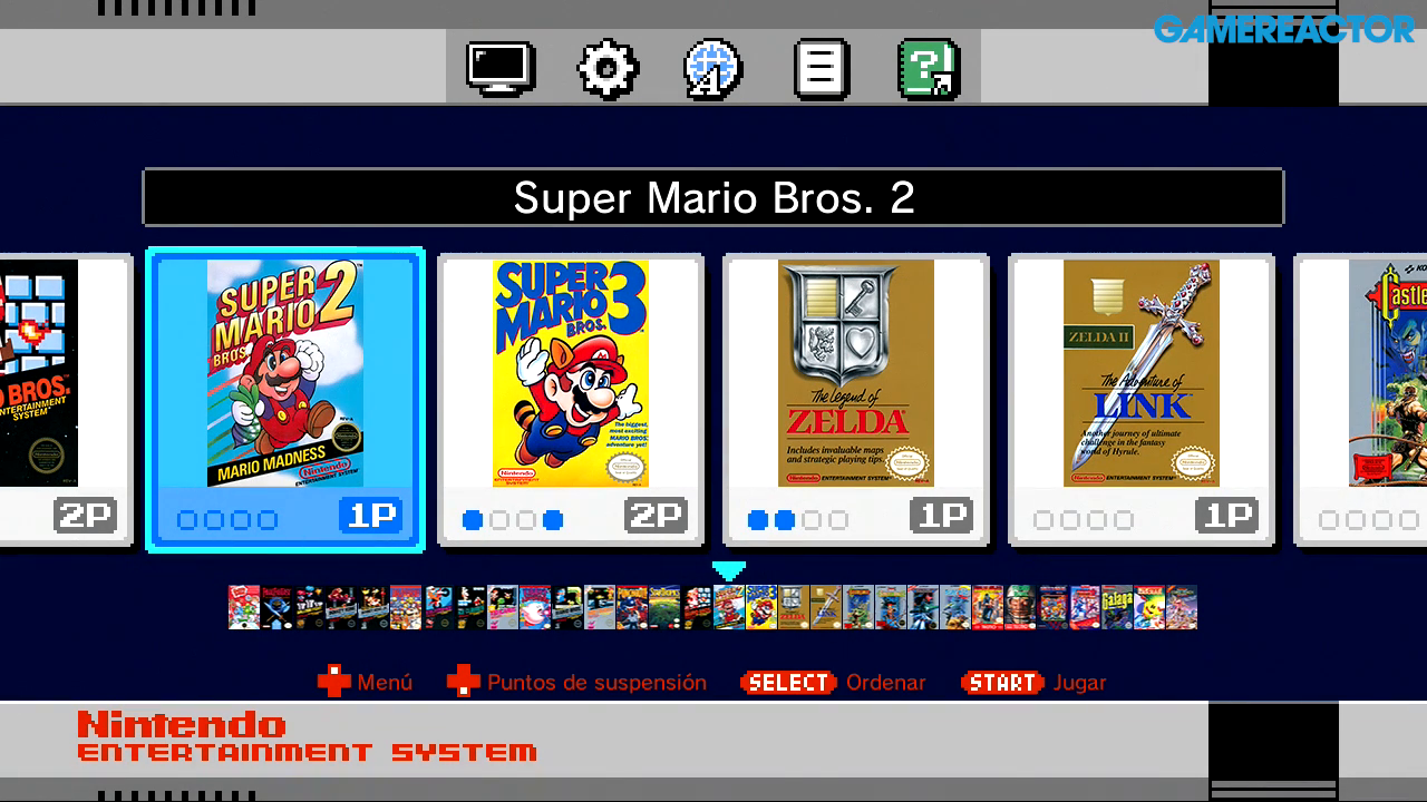 Gameplay NES Mini: Menú y modo CRT en Super Mario Bros.