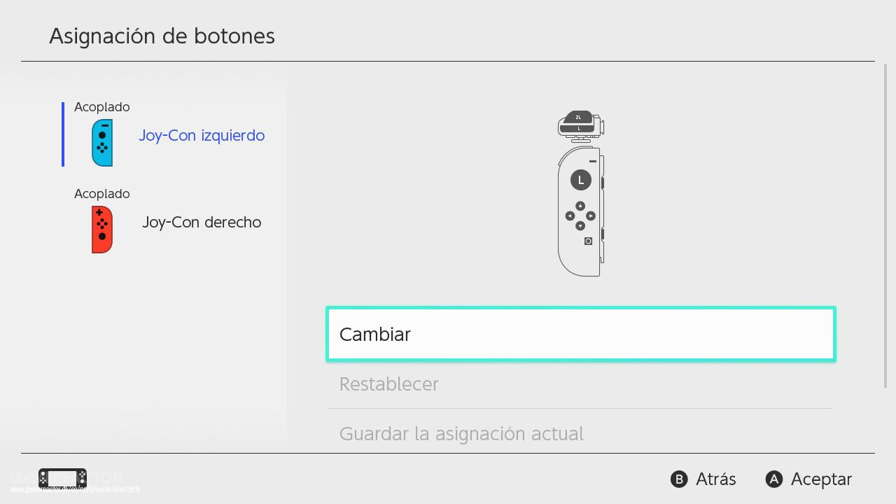 Cómo reasignar botones en Nintendo Switch