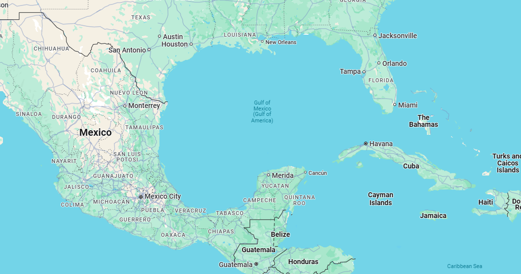 Google Maps muestra ahora el Golfo de México como Golfo de América