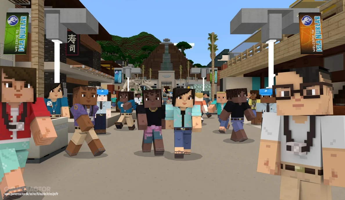 Crea tu parque al descargar el DLC Jurassic World de Minecraft