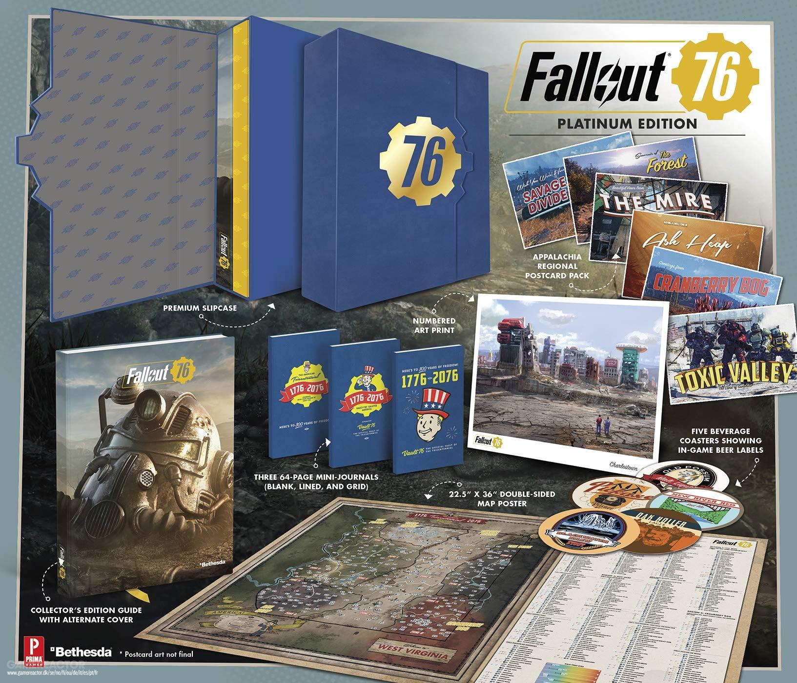 Fallout 76 Platinum Edition, 115 dólares y sin juego