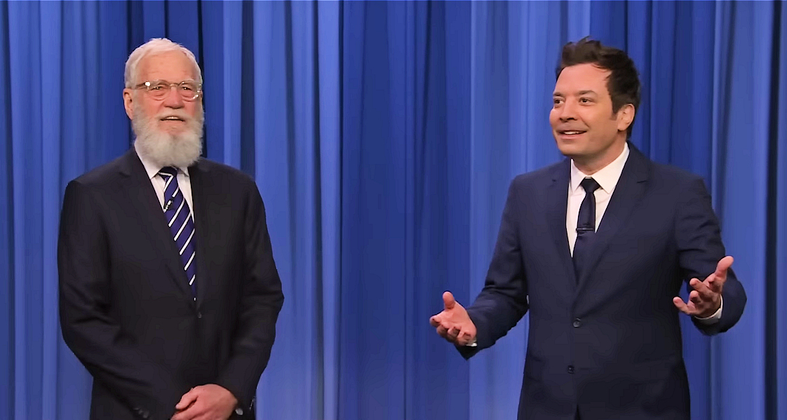 Jimmy Fallon invitó a la estrella de los talk shows David Letterman a ...
