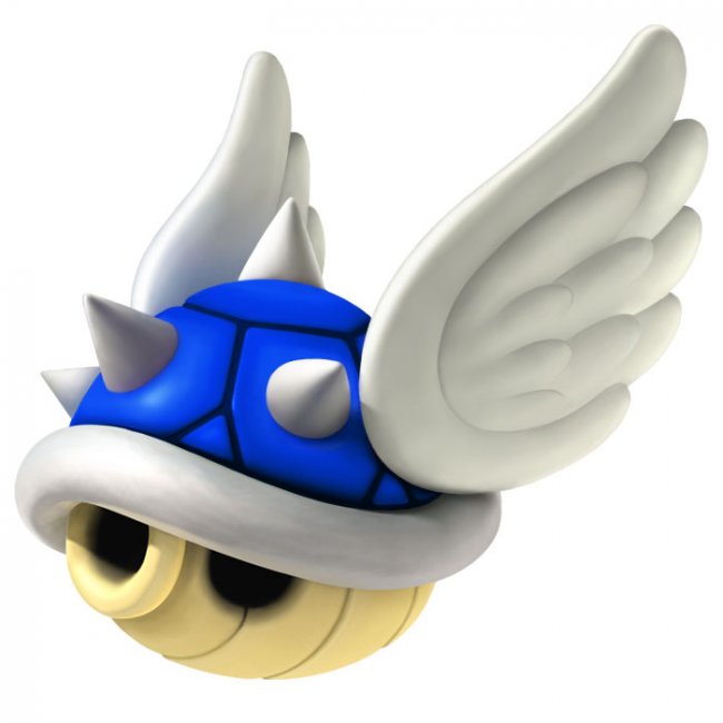 Mario Kart 3D y el caparazón azul