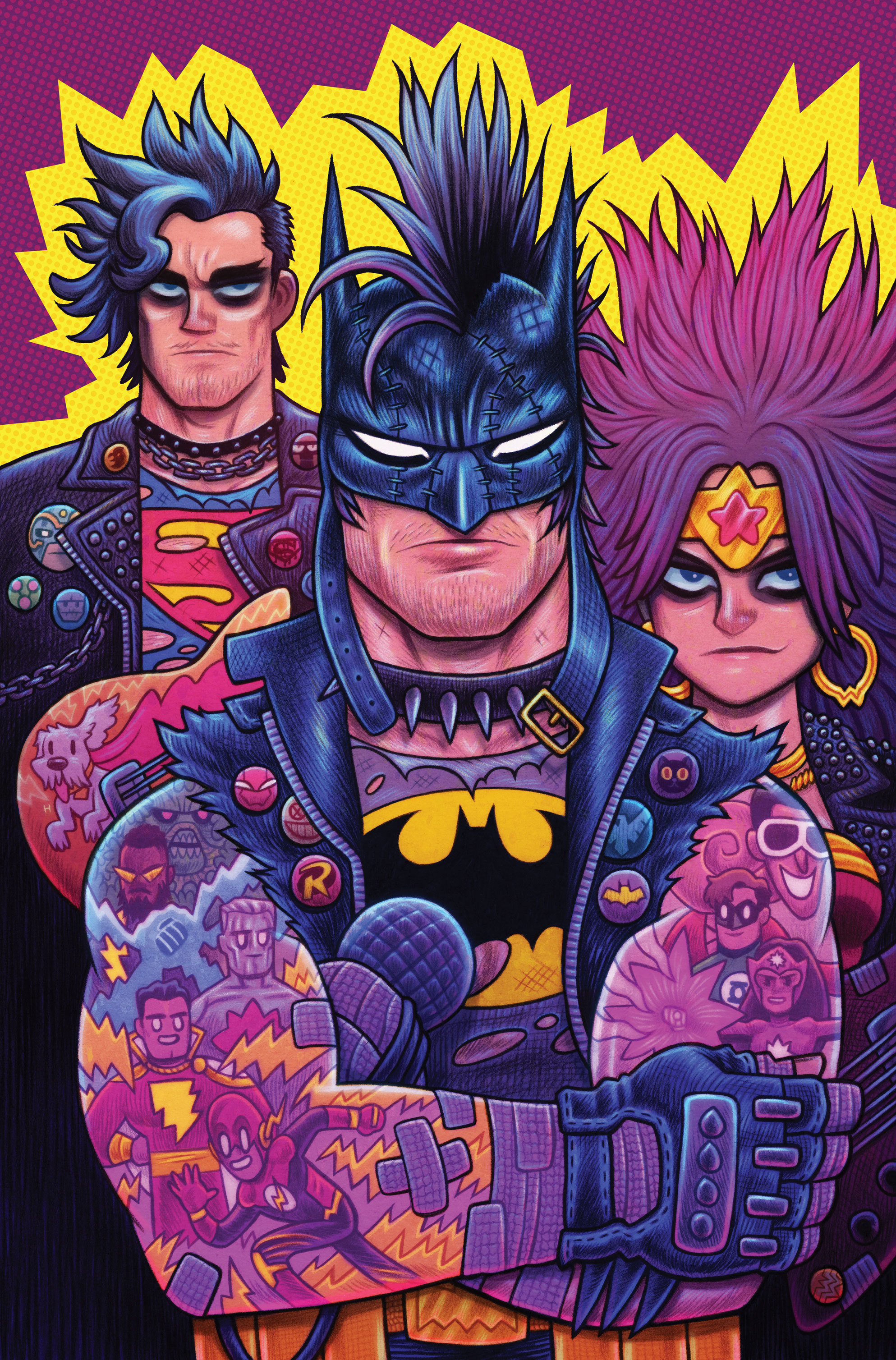DC refresca con punk rock a Superman, Batman, Wonder Woman y más