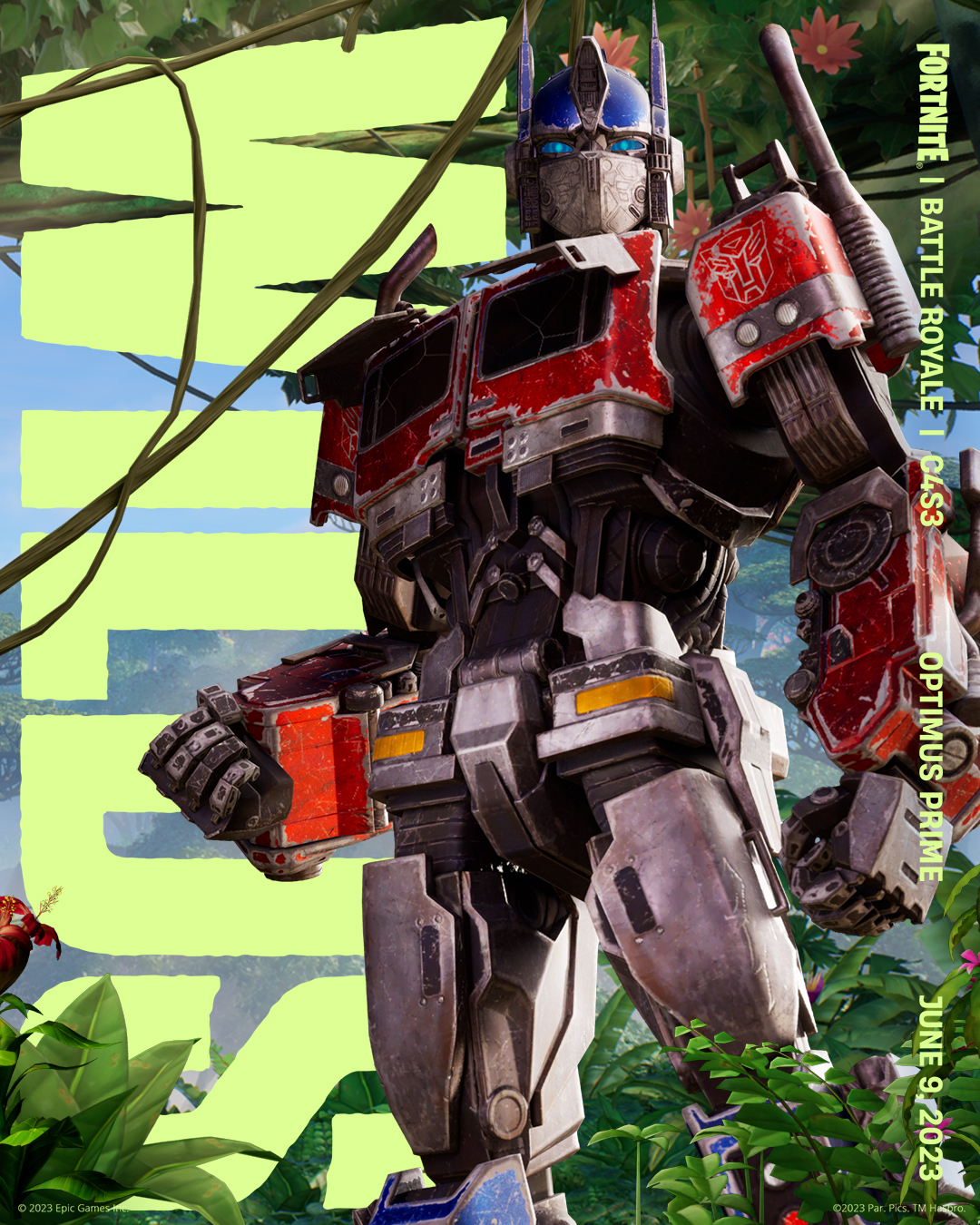 Optimus Prime confirmado oficialmente para Fortnite