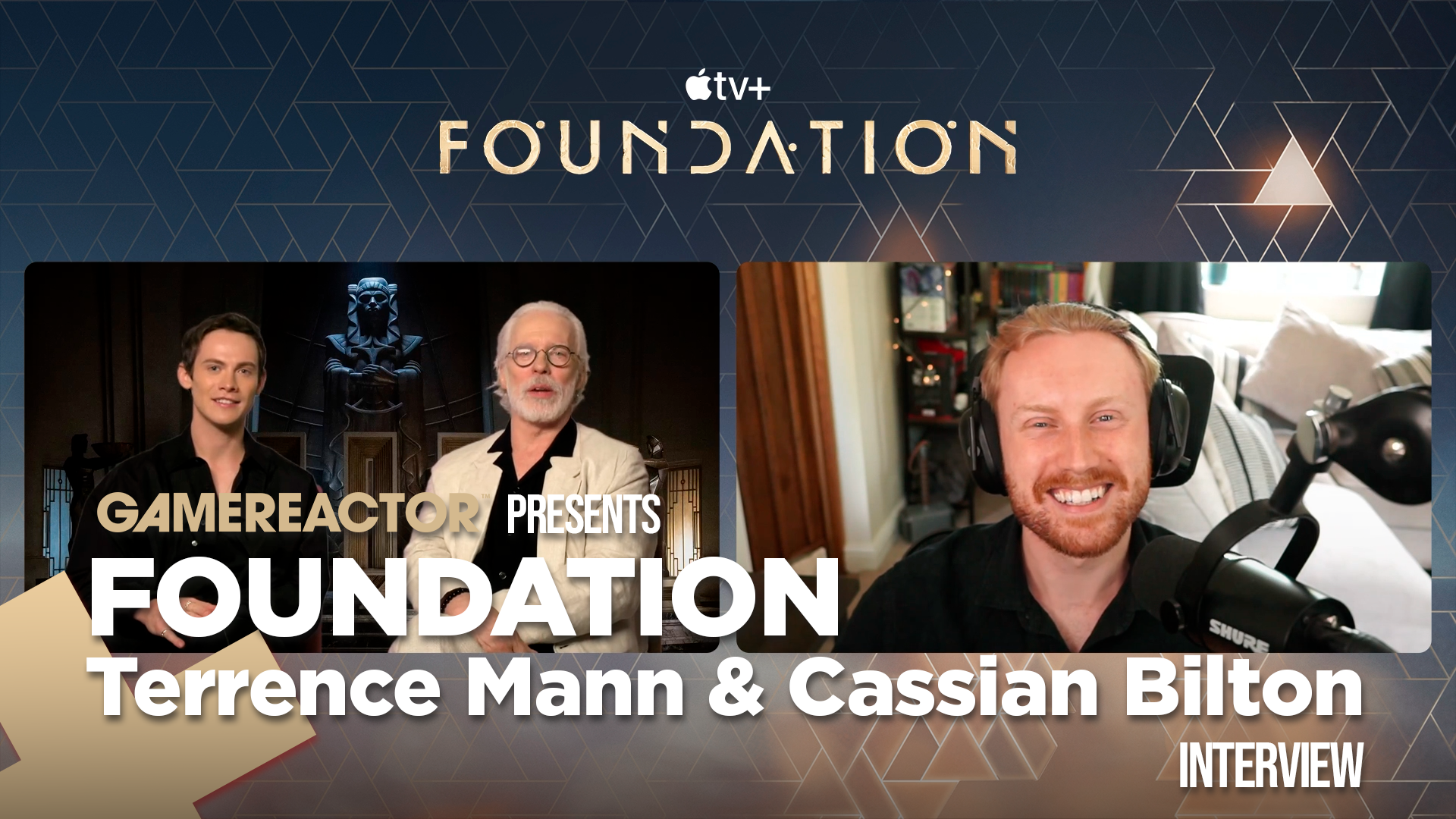 Entrevista a las estrellas de la serie Fundación Terrence Mann y Cassian Bilton